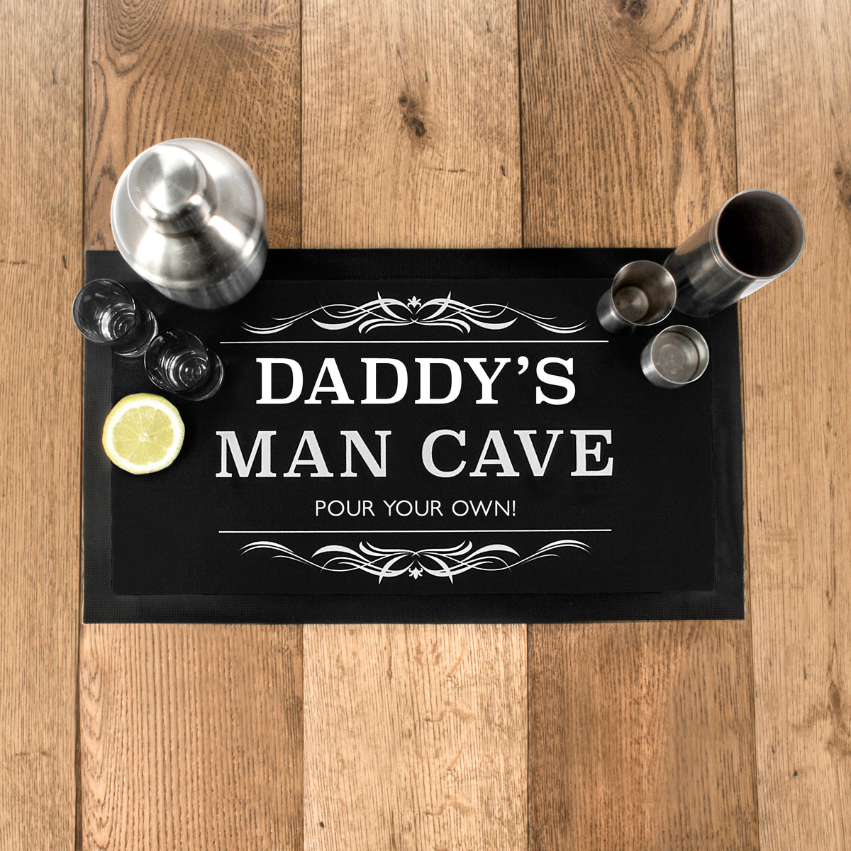Personalised Dad's Man Cave Bar Mat | Father's Day Gifts | Treat Republic