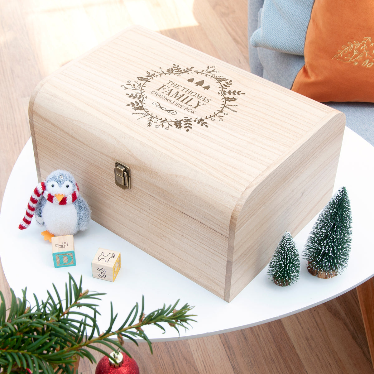 Personalised Traditional Family Christmas Eve Chest | Decorations ...