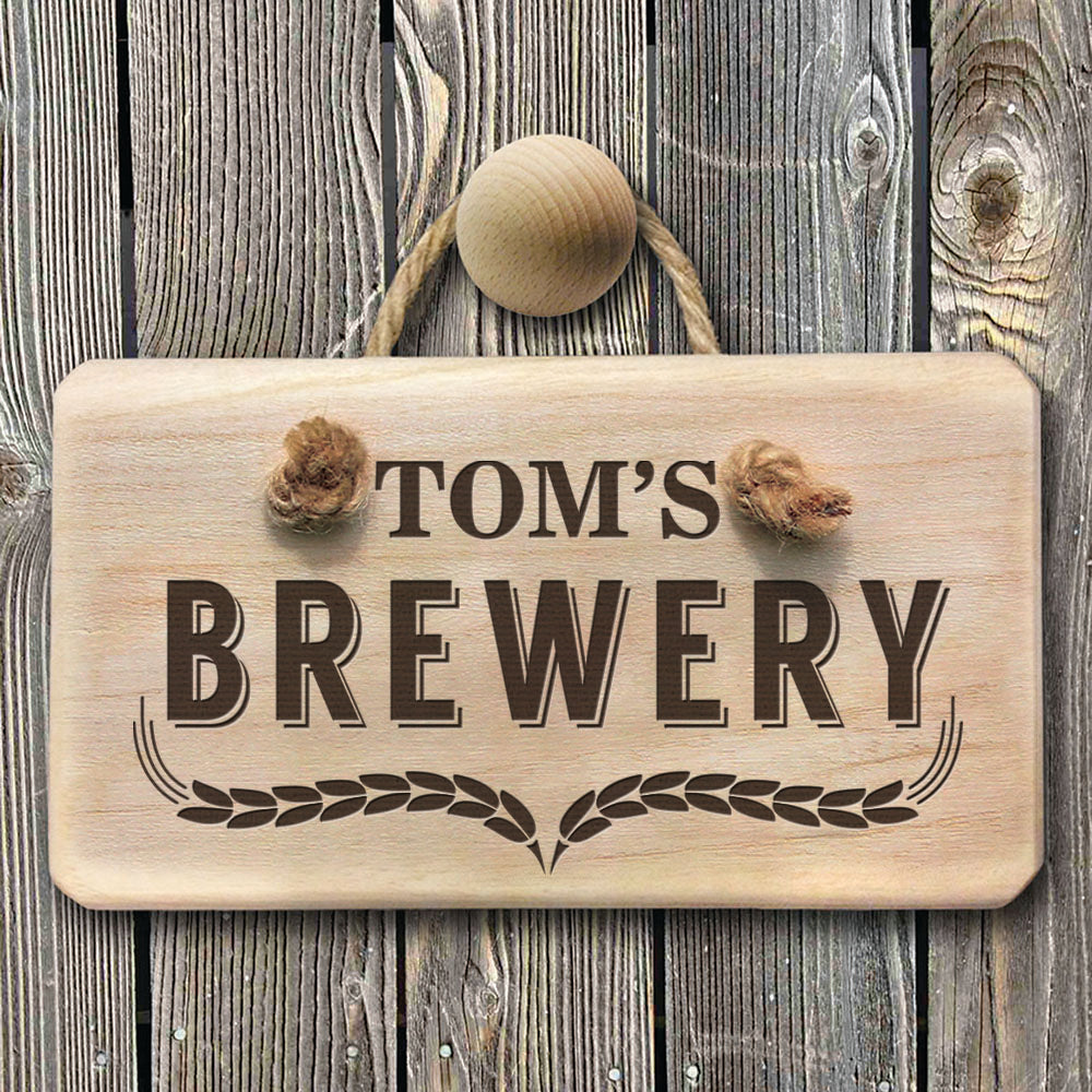 Personalised Wooden Home Brewery Sign | Treat Republic