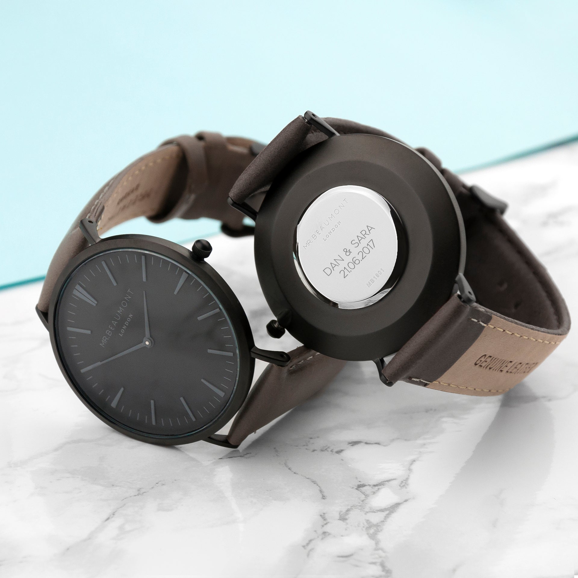 Personalised Men's Watch With Black Face in Ash | Gifts for Him Treat ...