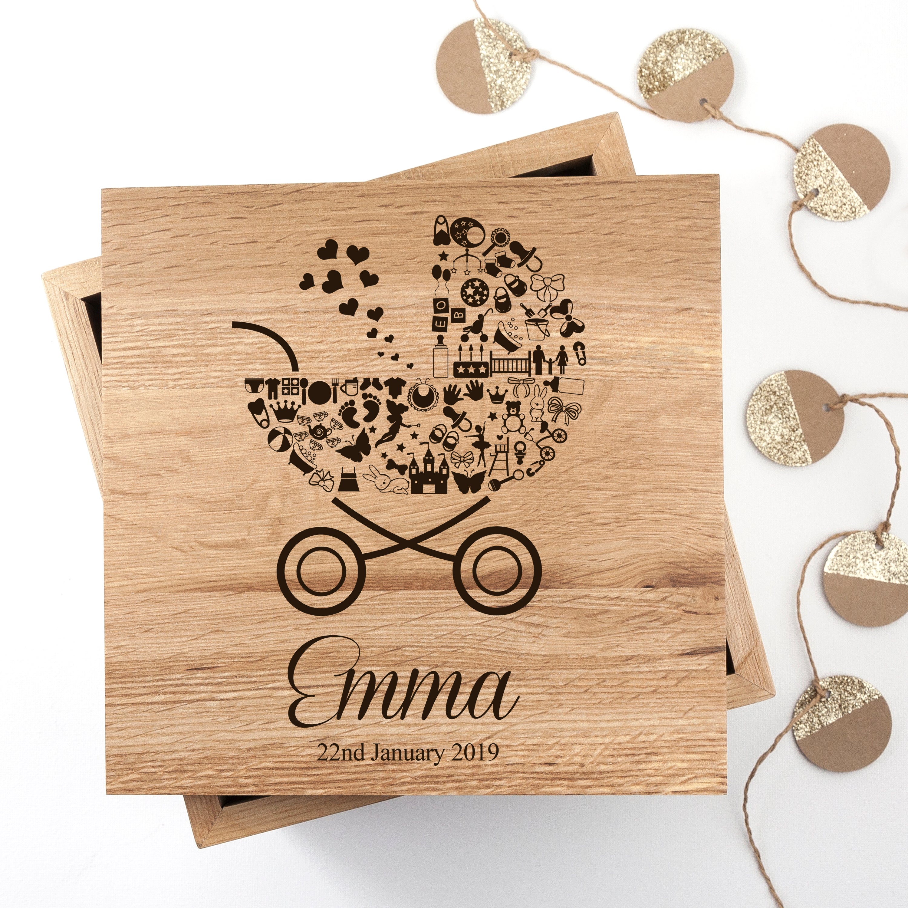 Personalised Baby Girl Photo Memory Box | Gifts for Kids | Treat Republic