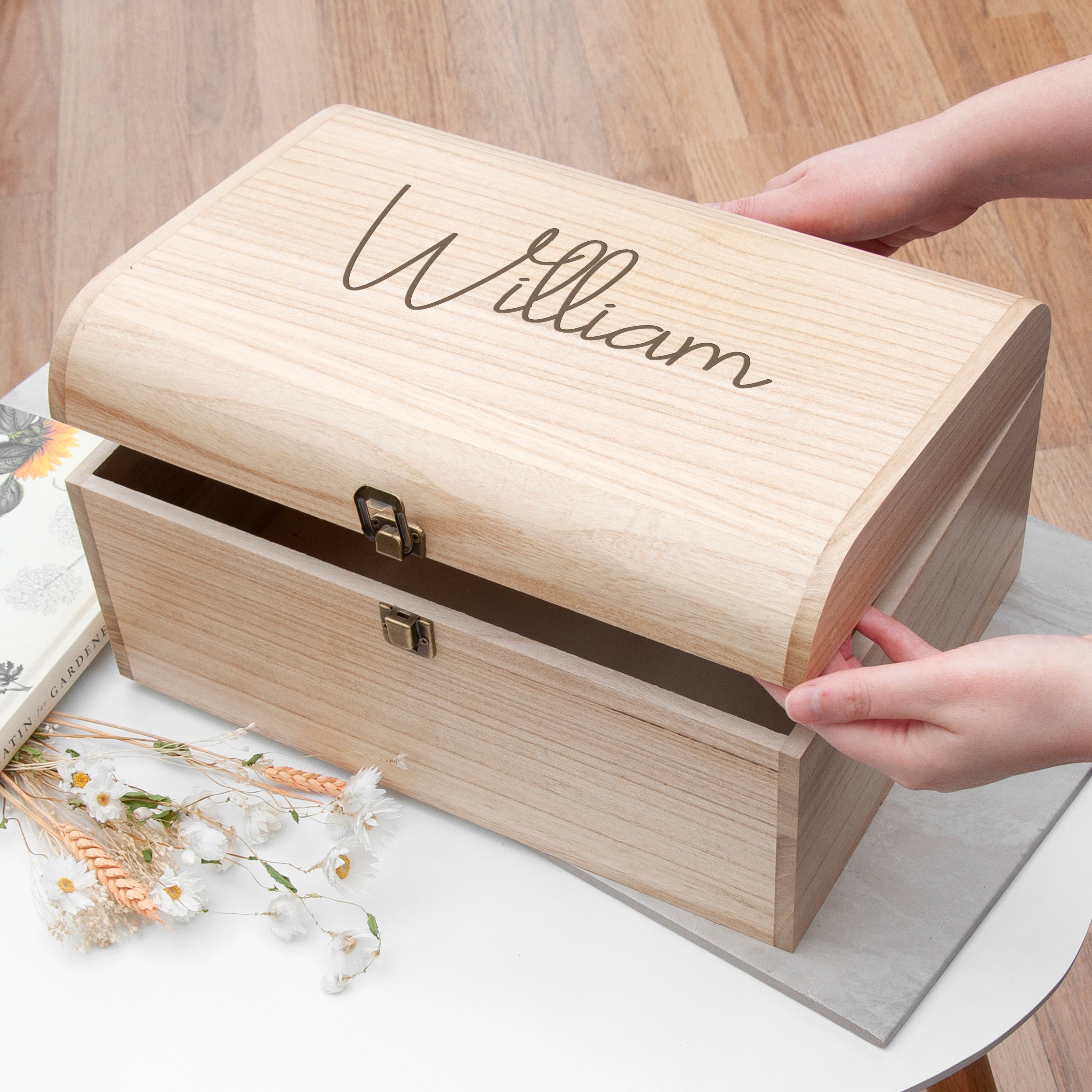 Personalised Kids Engraved Keepsake Chest | Gifts for Kids | Treat Republic