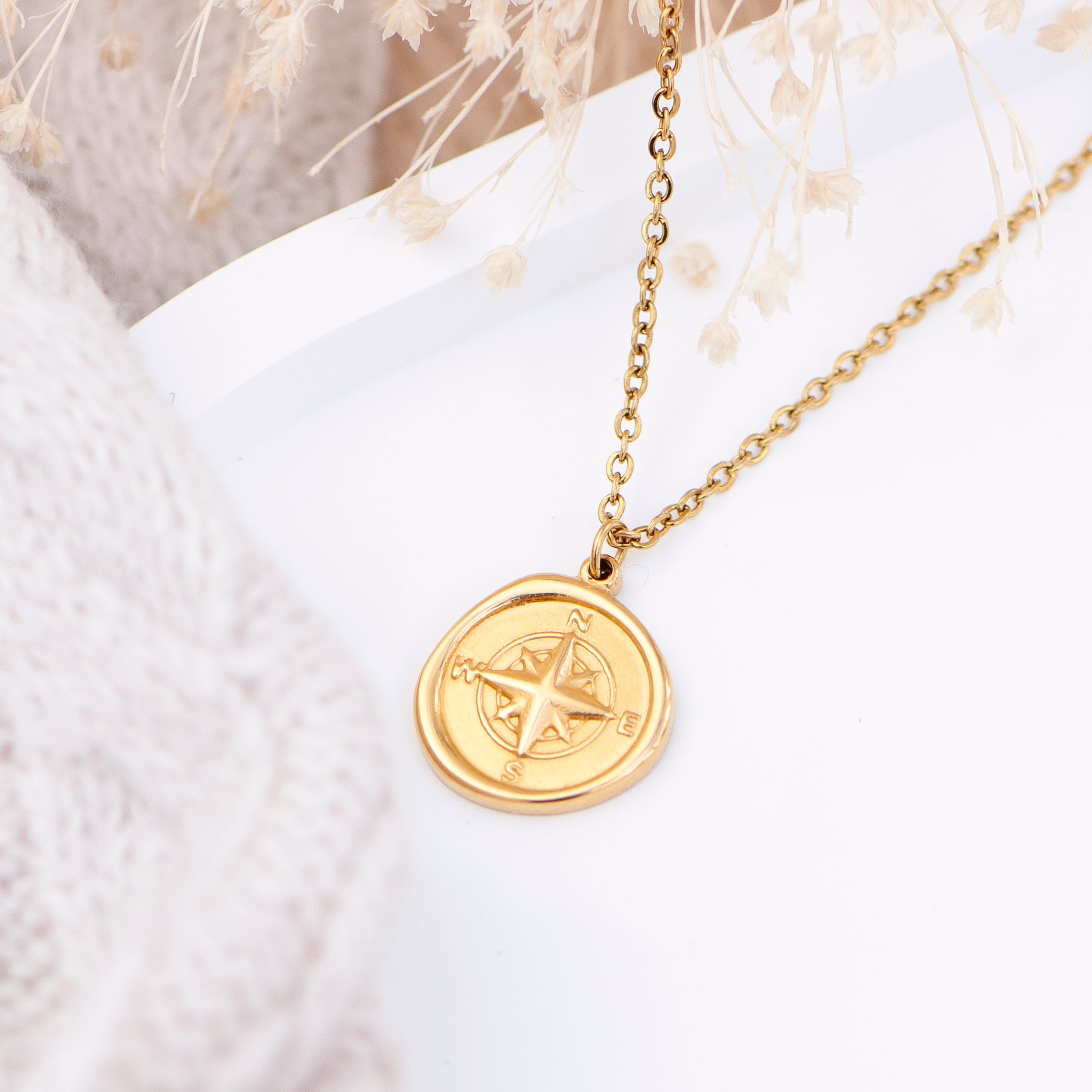 Personalised Compass Amulet Necklace | Gifts for Her | Treat Republic