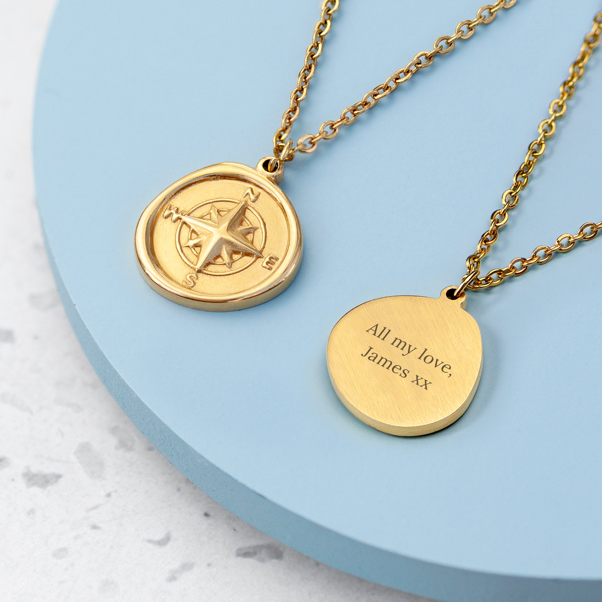 Personalised Compass Amulet Necklace | Gifts for Her | Treat Republic