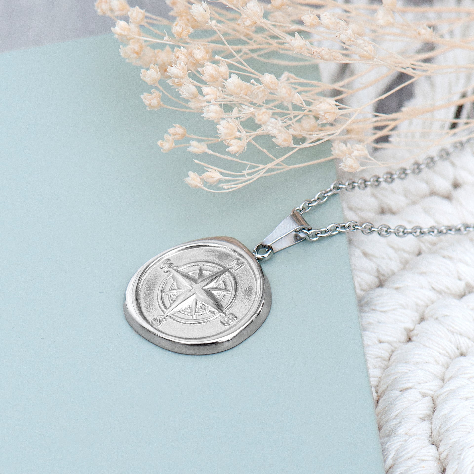 Personalised Compass Amulet Necklace | Gifts for Her | Treat Republic