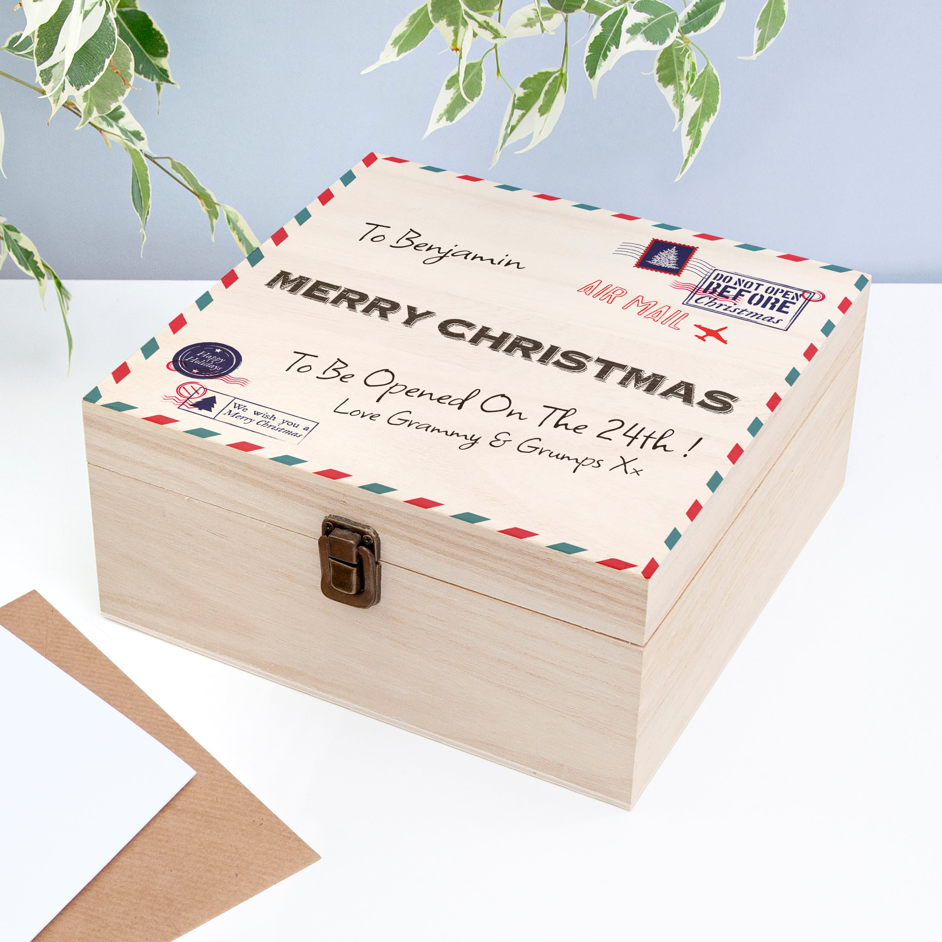 Personalised Nostalgic International Mail Christmas Box | Christmas ...