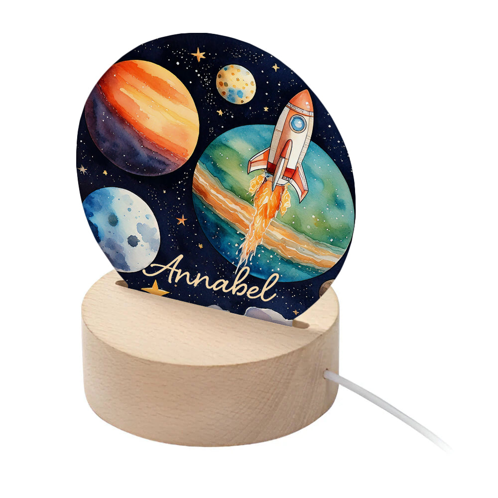 Personalised Kid's Outer Space LED Night Light | Gifts for Babies ...