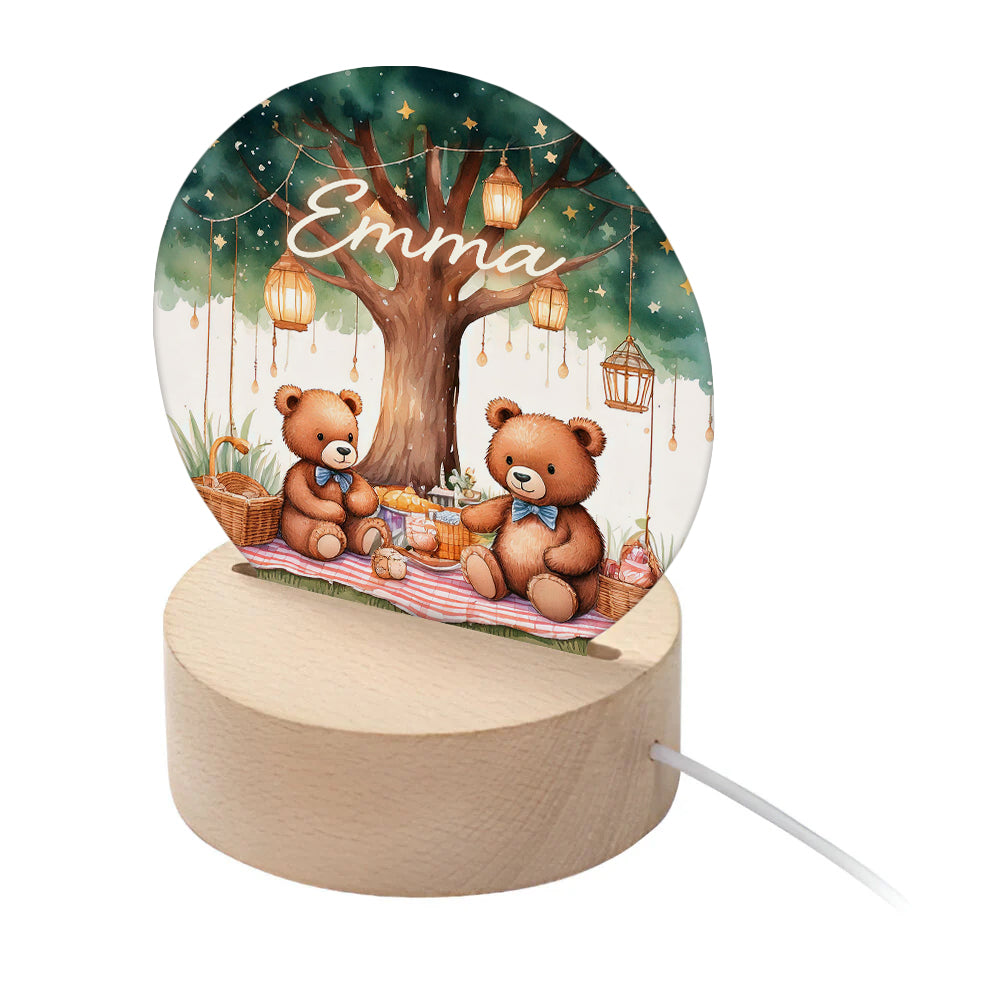 Personalised Kid's Teddy Bear Picnic LED Night Light | Gifts for Babies ...