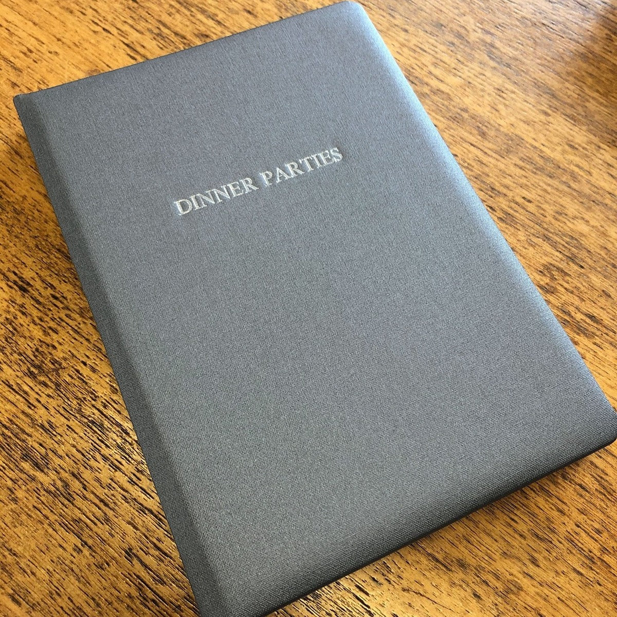 Personalised Hand Bound Buckram Dinner Party Book | Treat Republic