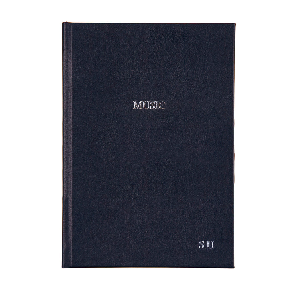 Personalised A4 Leather Music Manuscript Notebook | Treat Republic