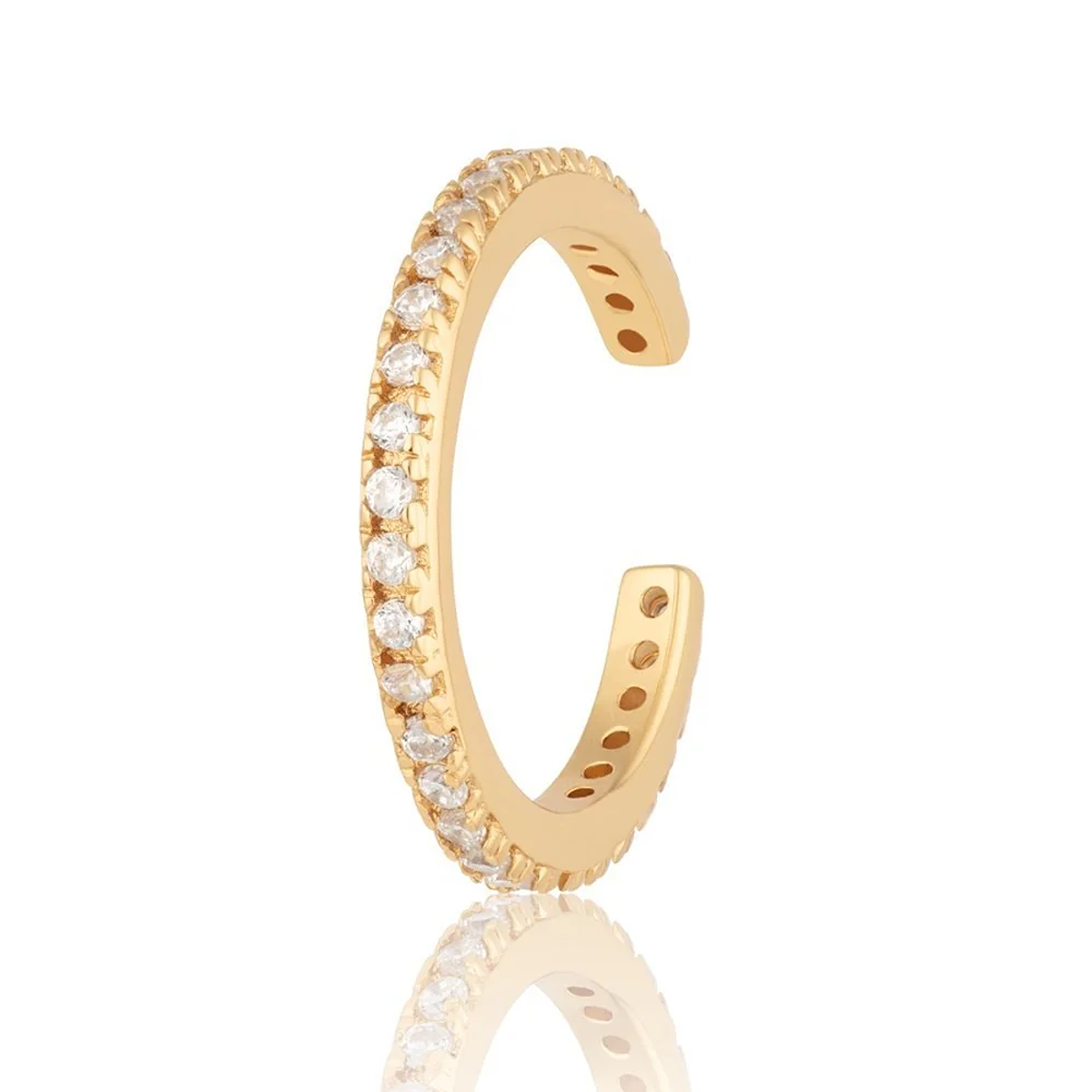 Scream Pretty Sterling Silver Sparkling Crystal Ear Cuff | Treat Republic