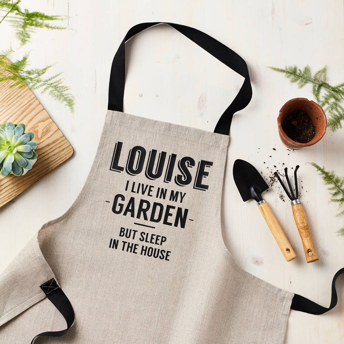 Personalised Linen Gardening Apron | Gifts for Gardeners | Treat Republic
