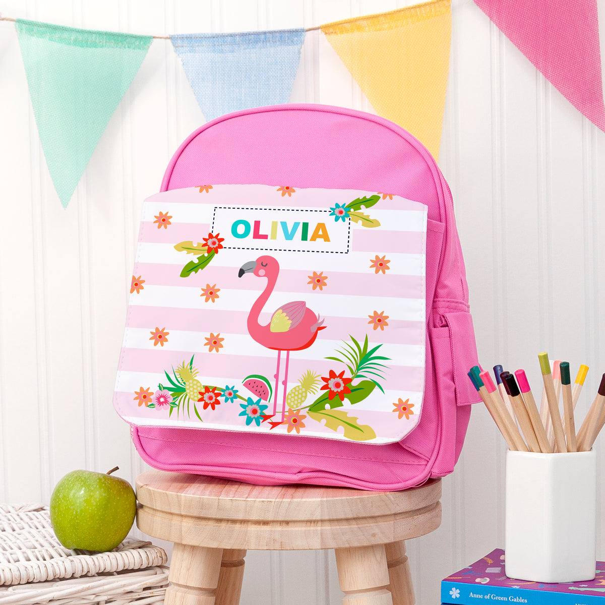 Personalised Girl's Flamingo Rucksack | Gifts for Her | Treat Republic