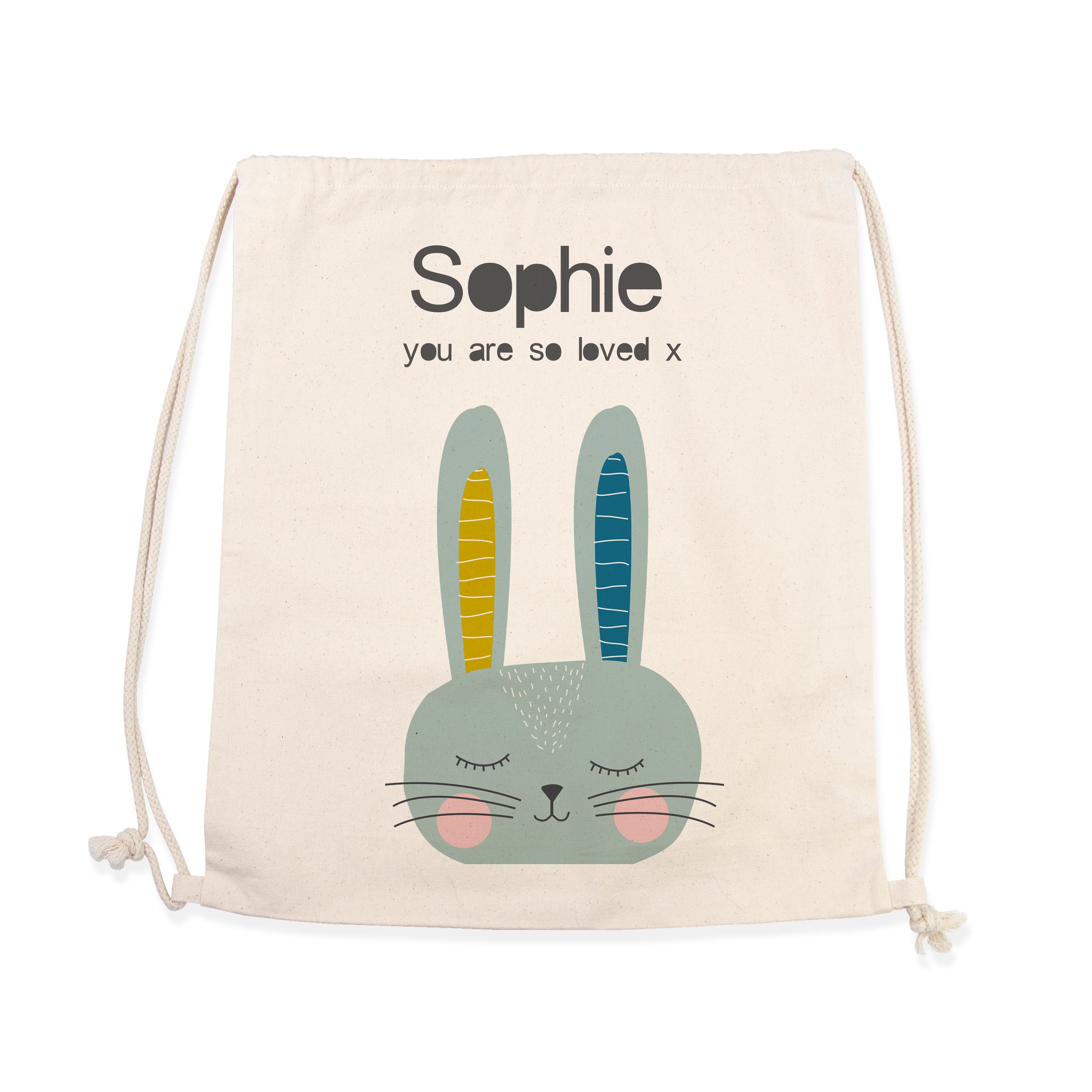Personalised Kid's Rabbit PE Kit Bag | Children's Gifts | Treat Republic