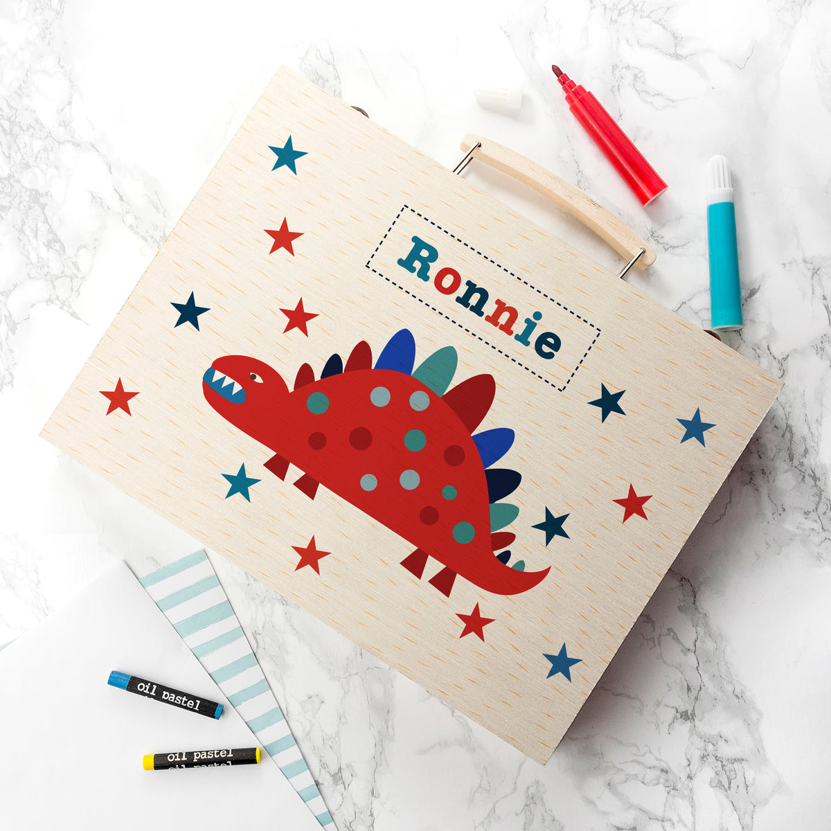 Personalised Kid’s Dinosaur Colouring Set | Children's Gifts | Treat ...