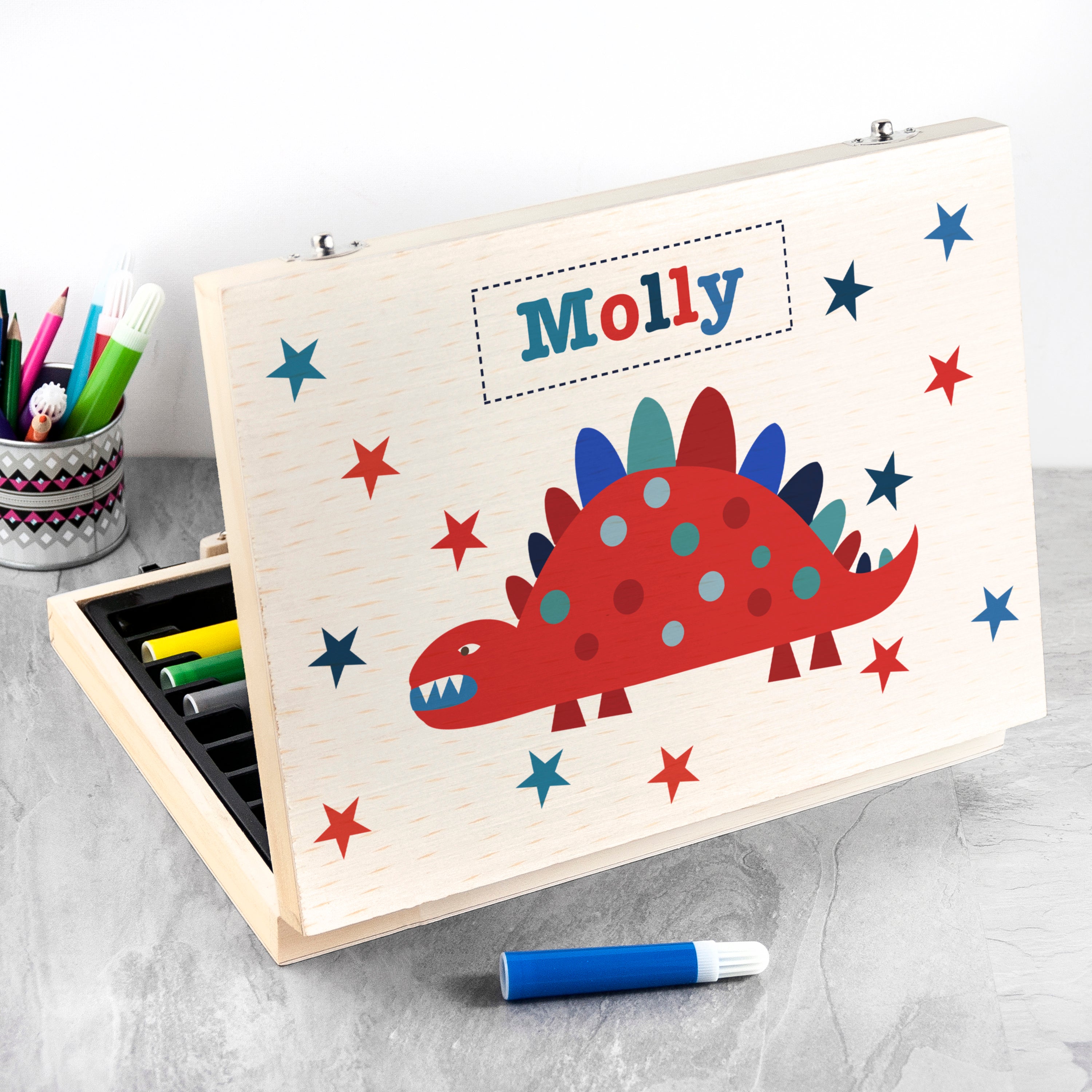 Personalised Kid’s Dinosaur Colouring Set | Children's Gifts | Treat ...