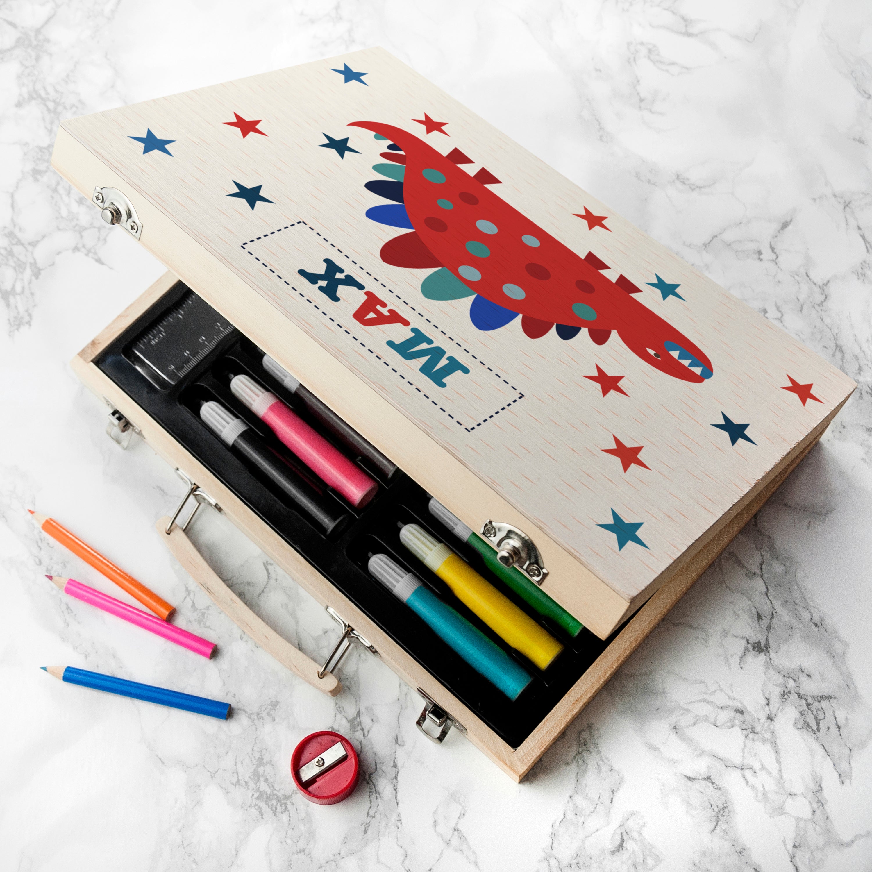 Personalised Kid’s Dinosaur Colouring Set | Children's Gifts | Treat ...