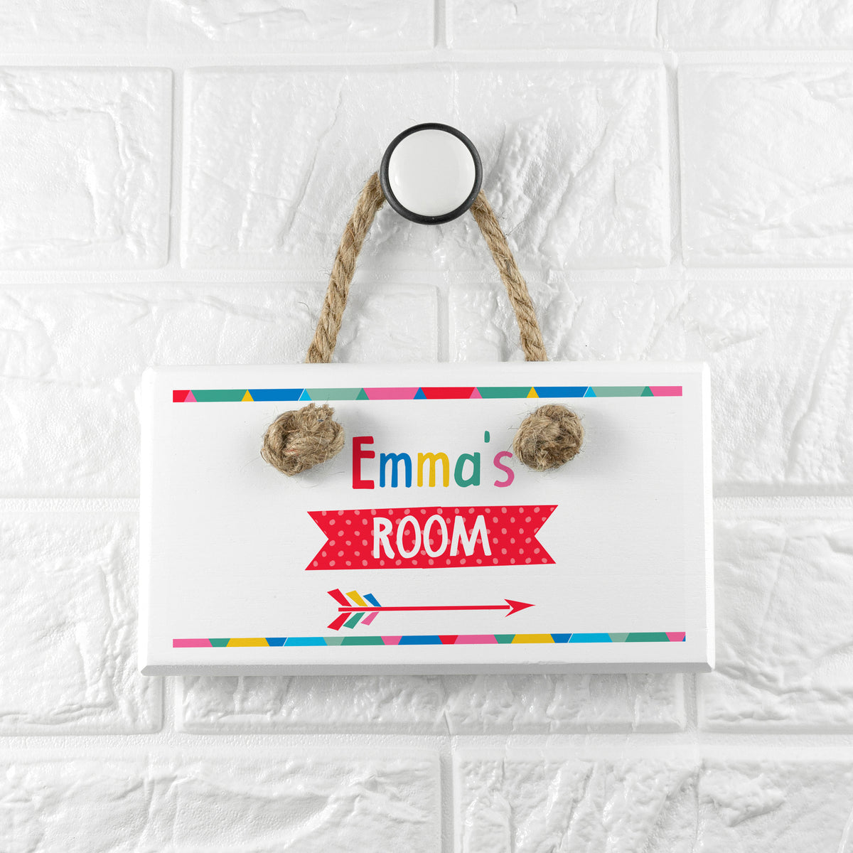 Personalised Kid’s Colourful Wooden Door Sign | Children's Gifts ...