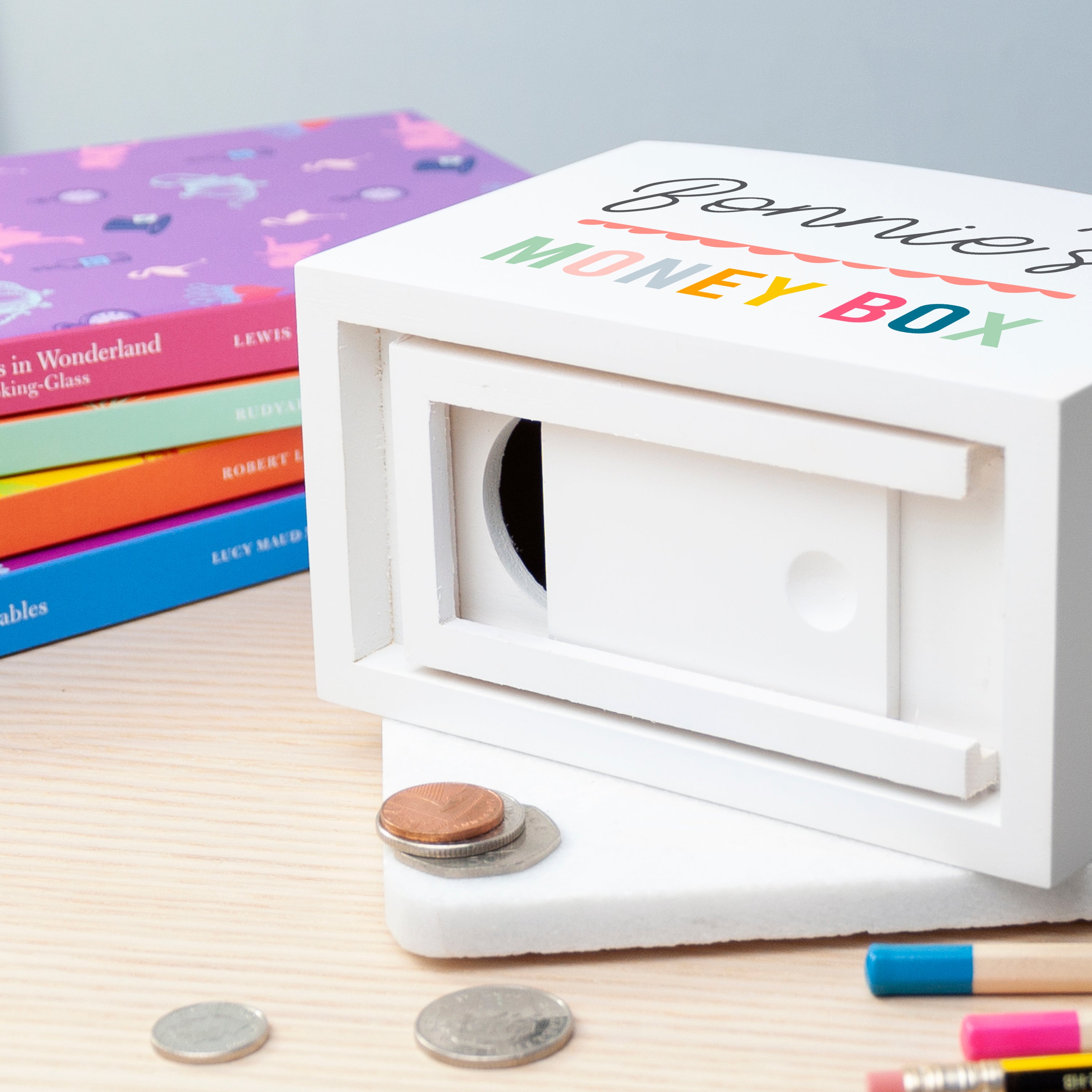 Personalised Colourful Money Box | Gifts for Kids | Keepsake | Treat ...