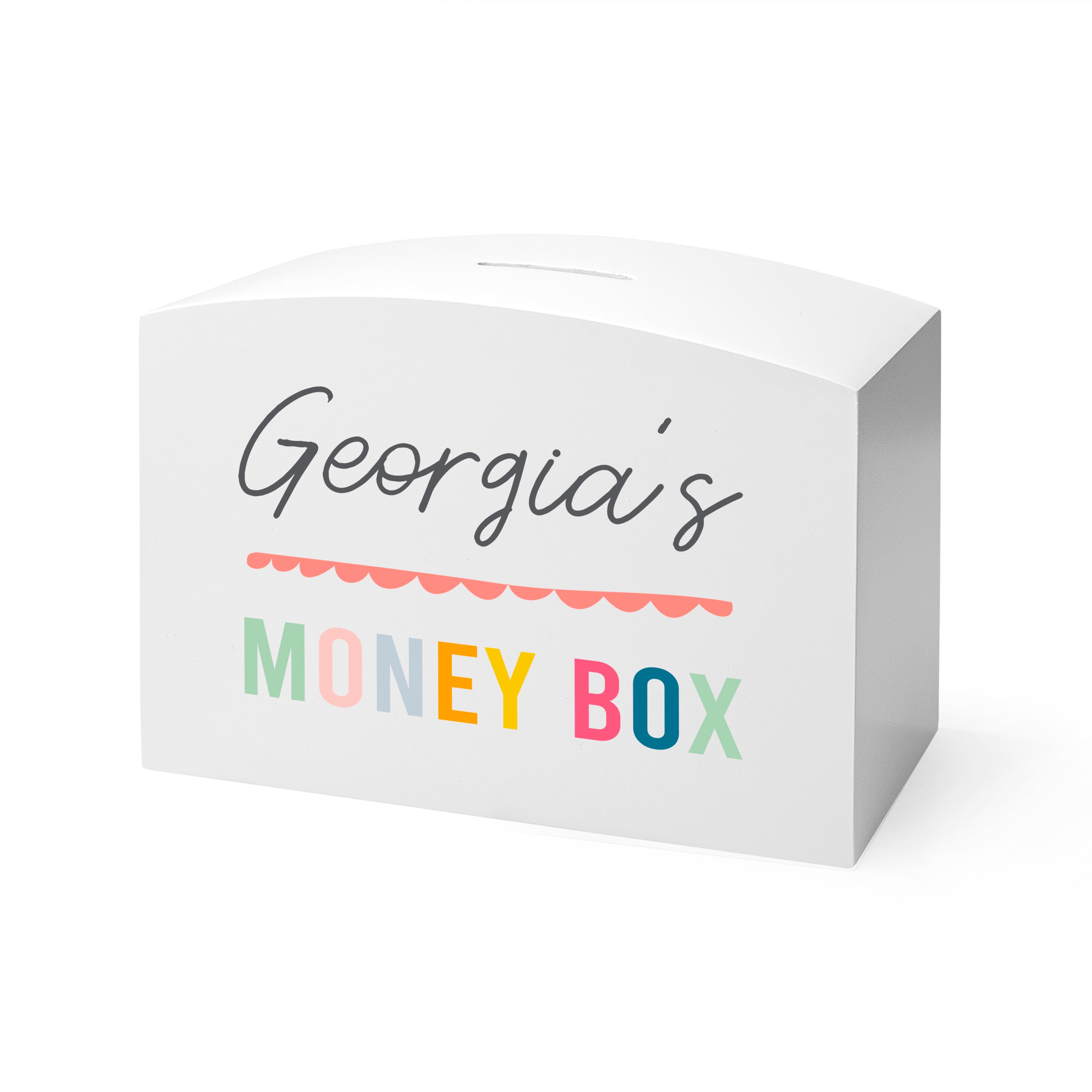 Personalised Colourful Money Box | Gifts for Kids | Keepsake | Treat ...