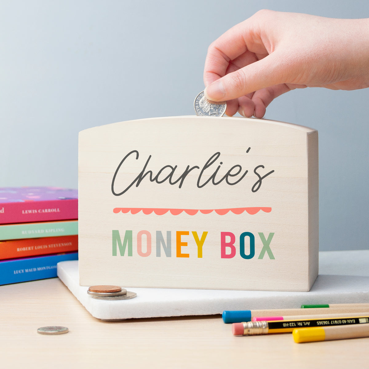 Personalised Colourful Money Box | Gifts for Kids | Keepsake | Treat ...