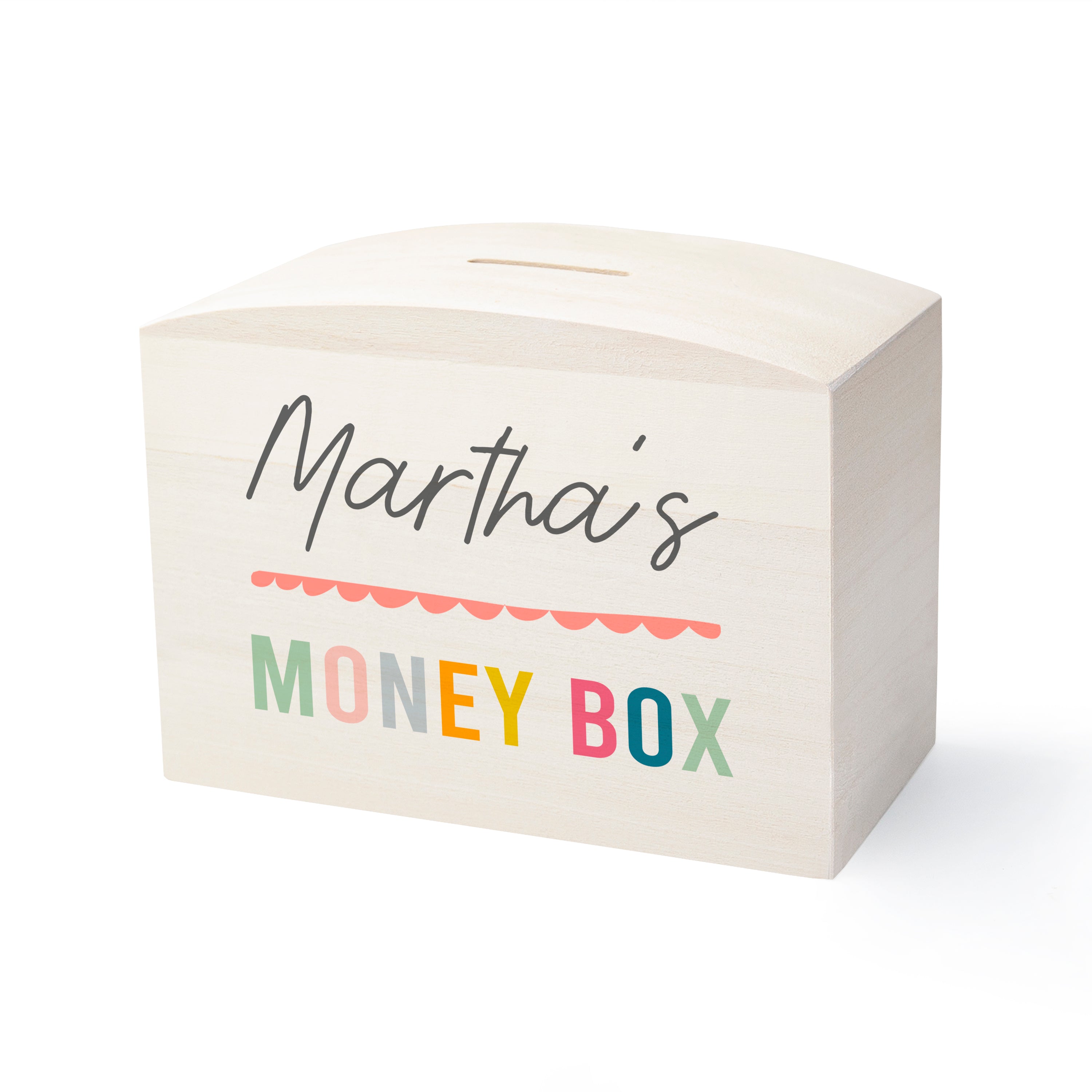 Personalised Colourful Money Box | Gifts for Kids | Keepsake | Treat ...