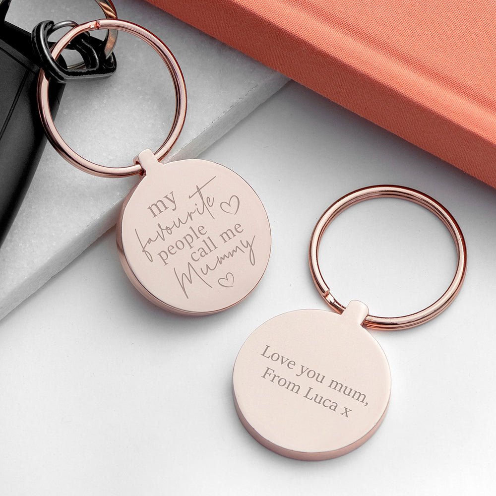 Personalised Engraved Family Members Metal Keyring – Treat Republic