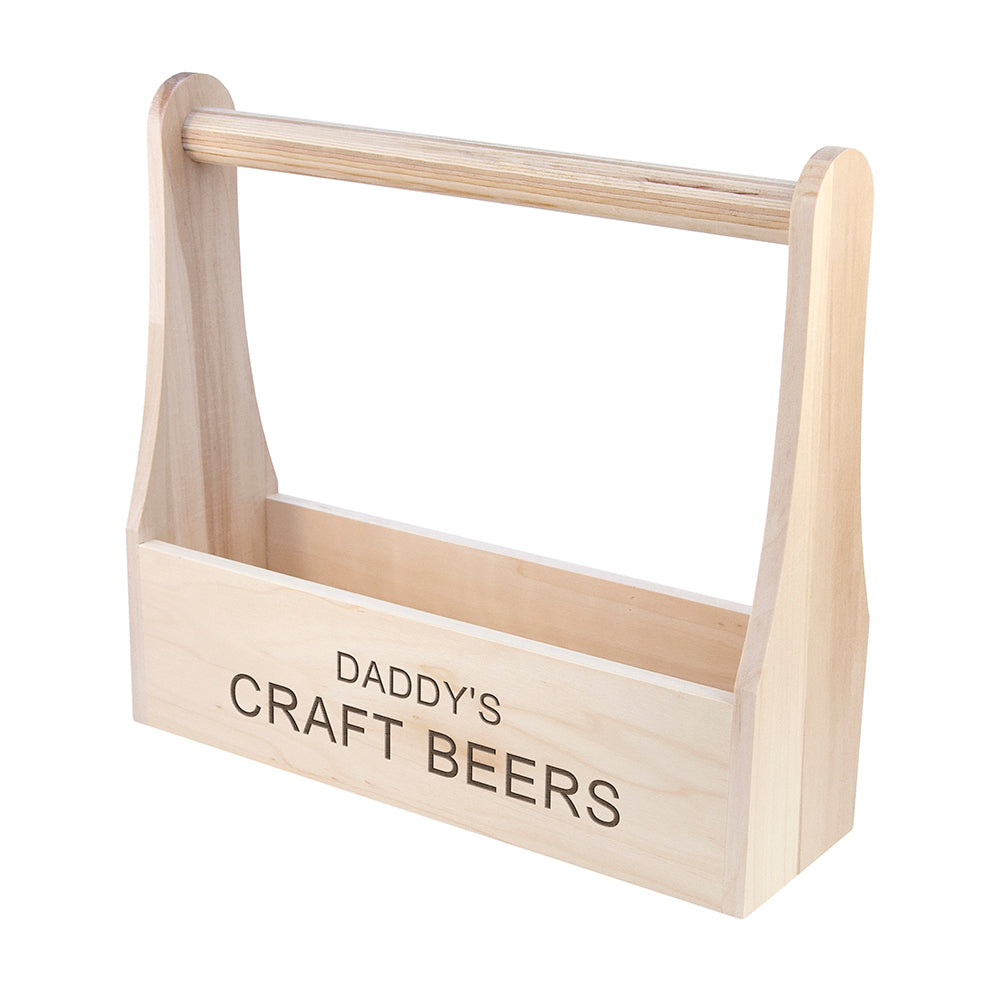 Personalised Wooden Bottle Caddy | Gifts for Him | Treat Republic
