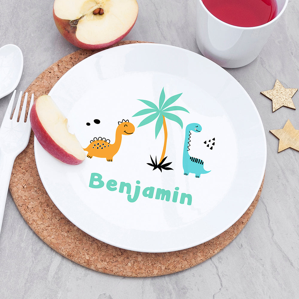 Personalised Children’s Cute Dinosaur Plate | Gifts for Babies and ...
