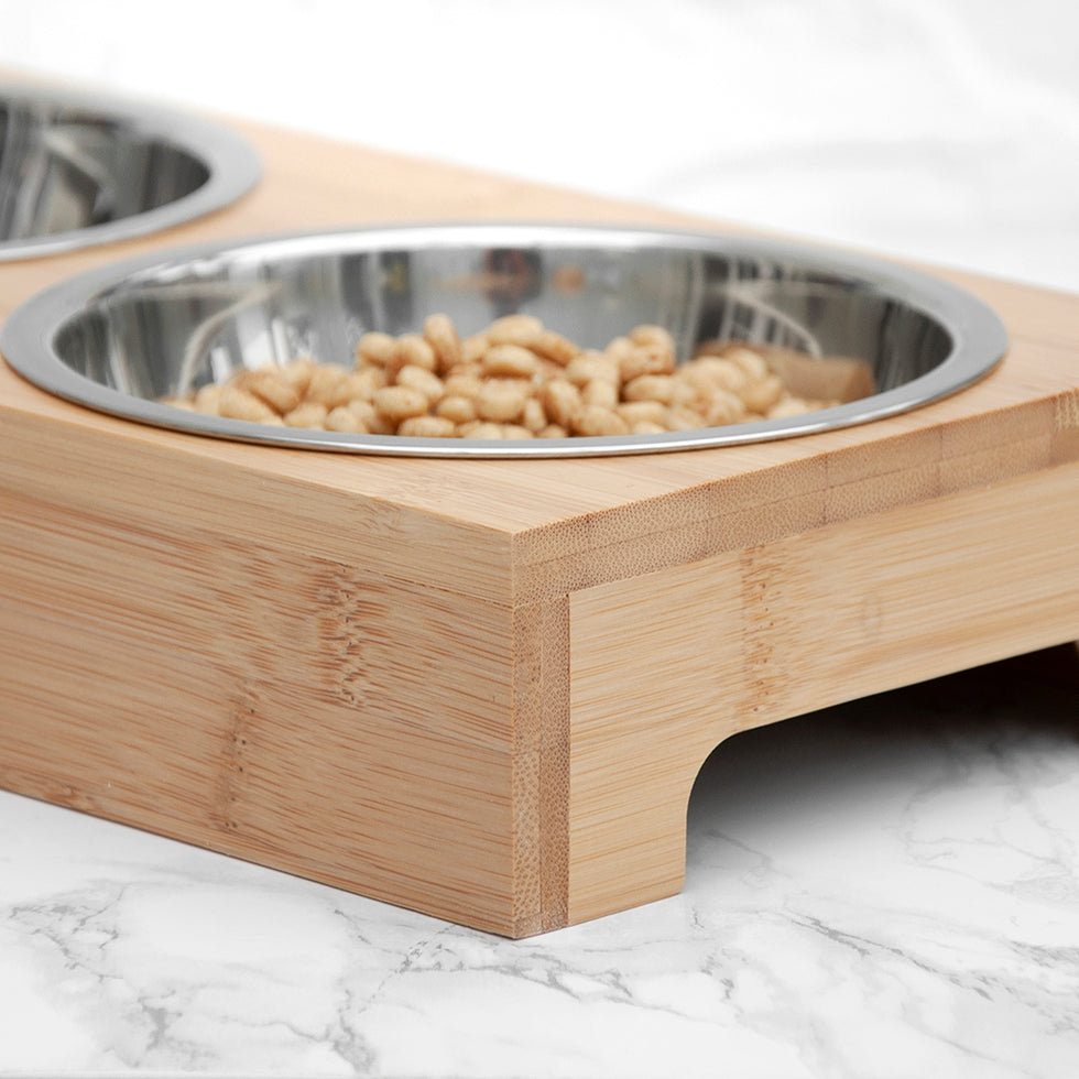 Personalised Bamboo Pet Bowl Set | Gifts for Cats and Dogs | Treat Republic