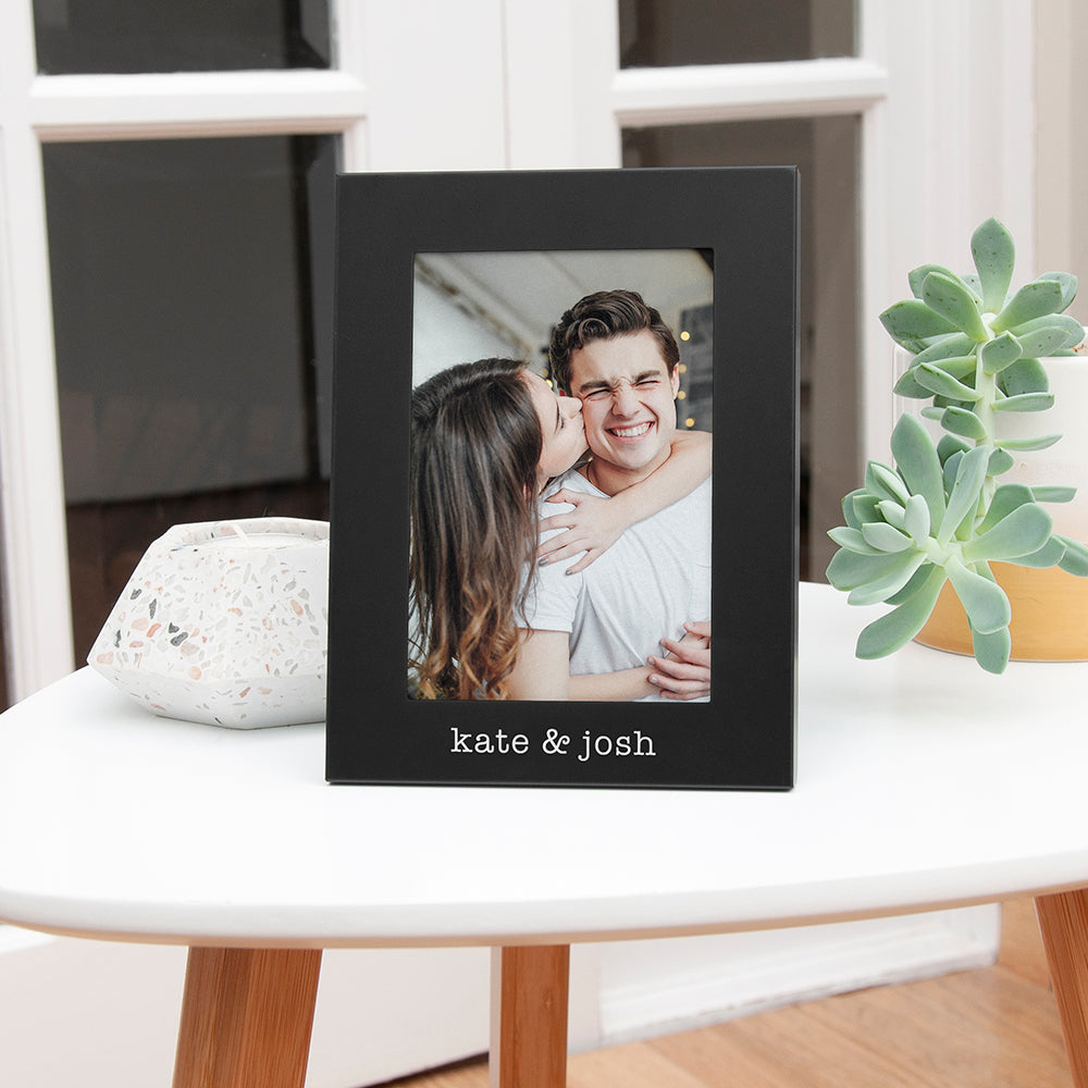 Personalised Black Metal Frame | Gifts for Couples | Treat Republic