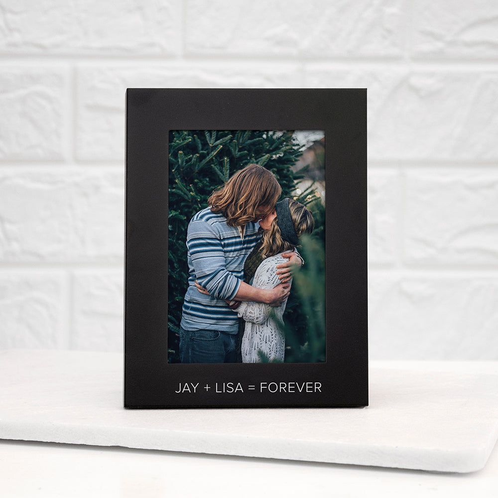 Personalised Black Metal Frame | Gifts for Couples | Treat Republic
