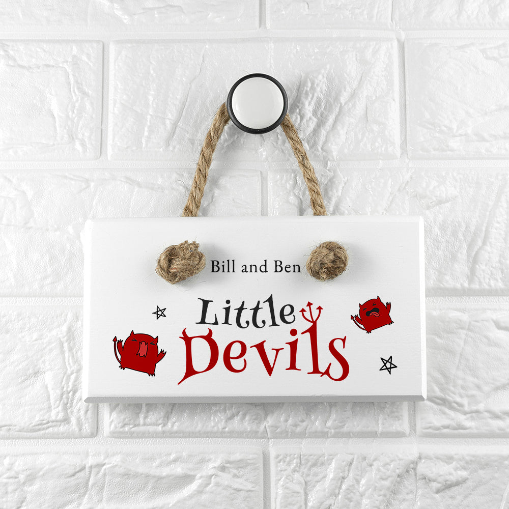 Personalised Halloween Little Devils Sign | Halloween Gifts | Treat ...