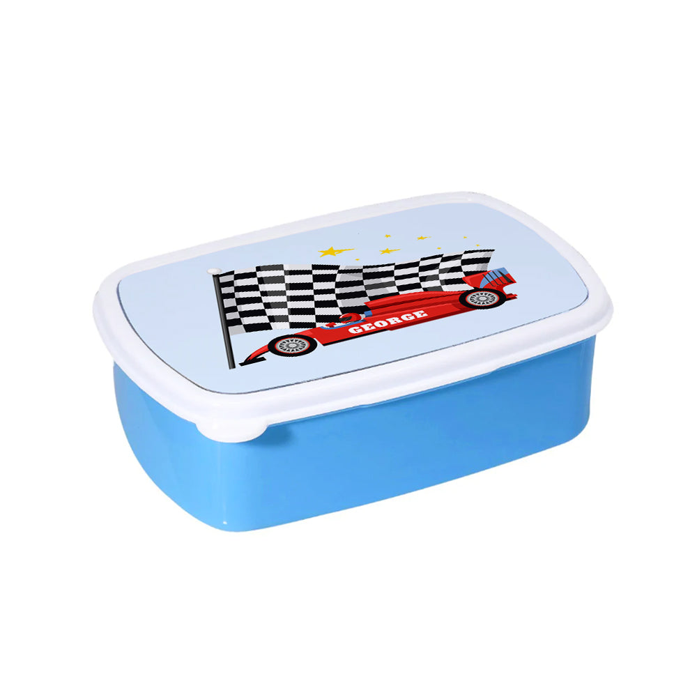 Personalised Kids Racing Car Lunch Box | Gifts for Kids | Treat Republic
