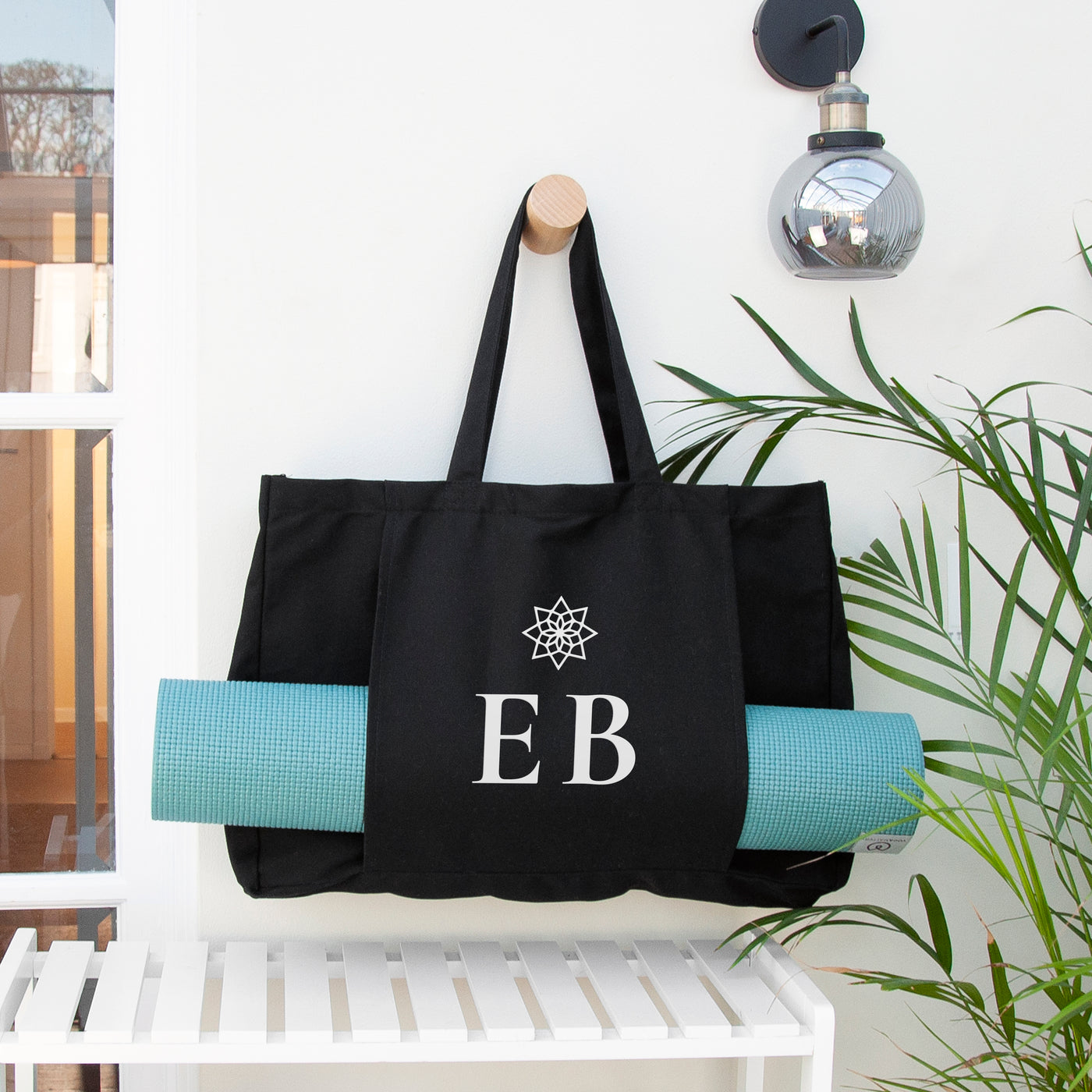 Monogrammed Organic Yoga Tote Bag | Sports Gifts | Treat Republic