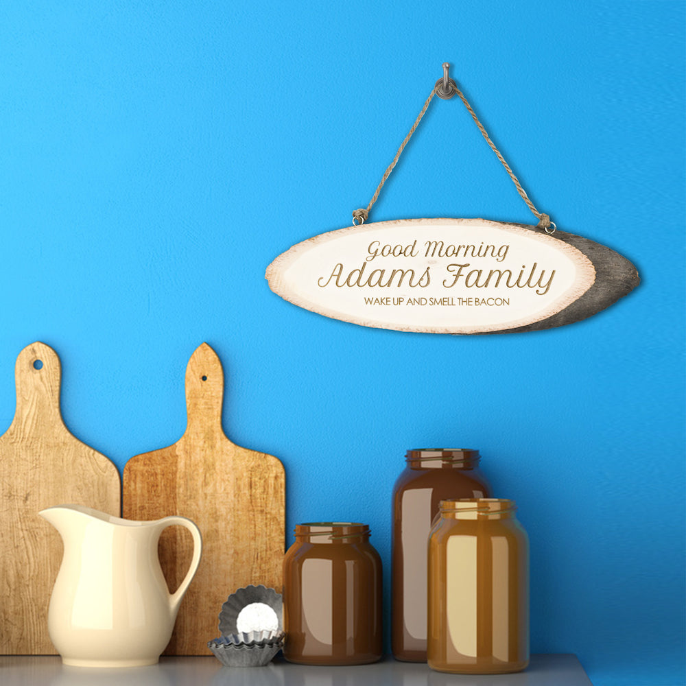 Personalised Family's Rustic Wooden Hanging Sign | Gifts for Families ...