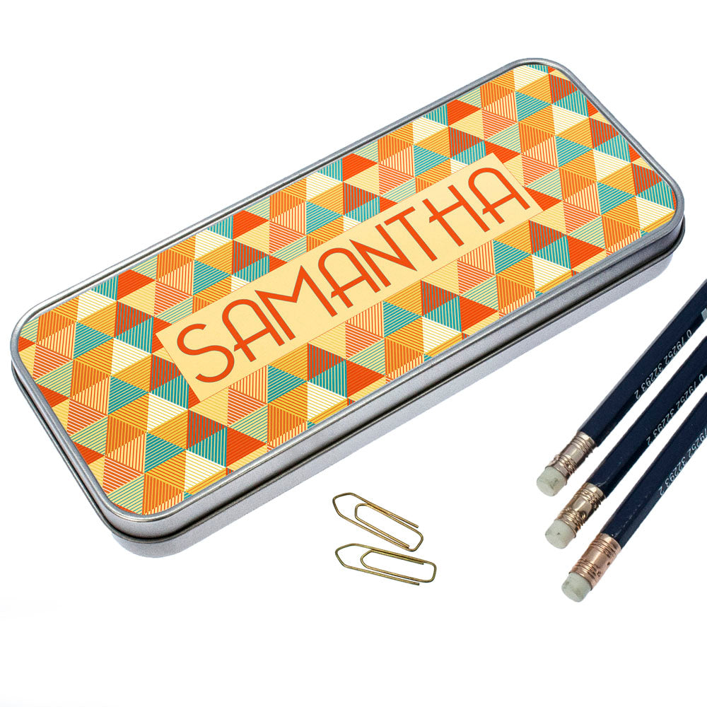 Multi-Coloured Pyramids Pencil Case | Treat Republic