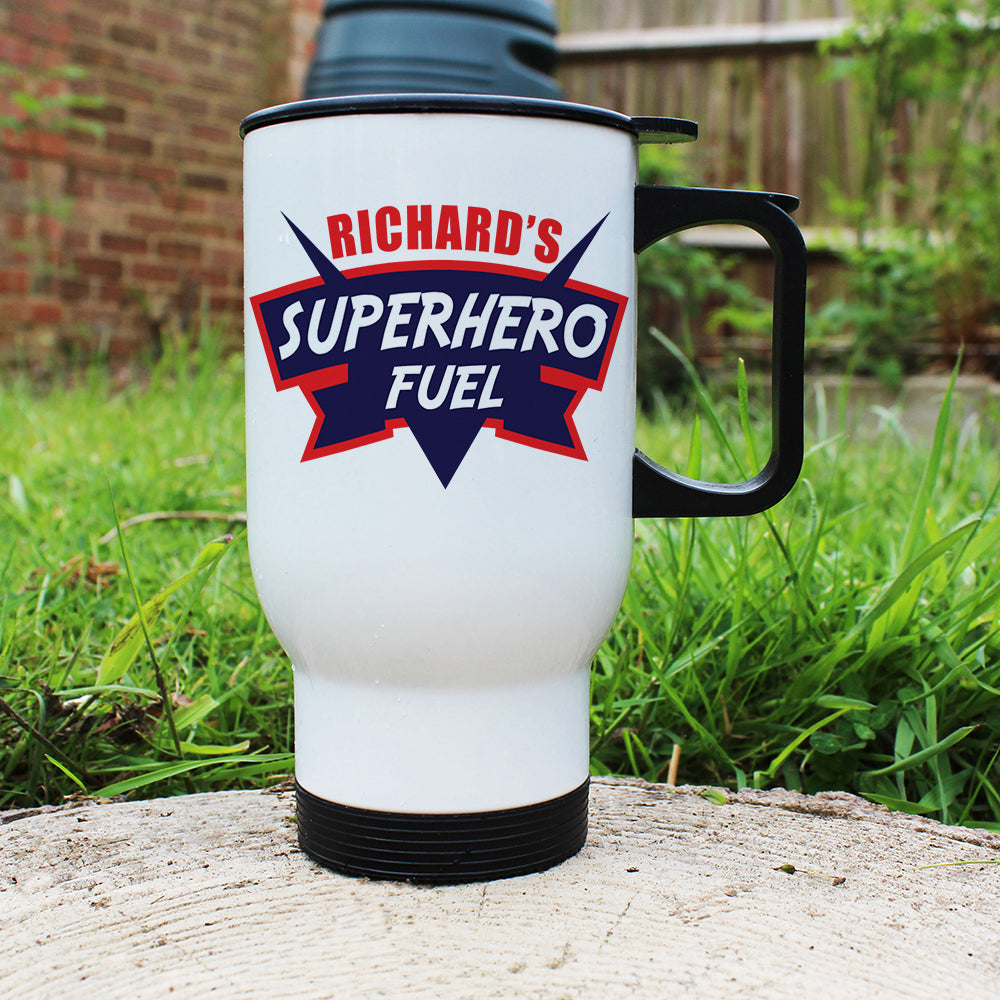 Dad's Superhero Fuel Travel Mug | Treat Republic