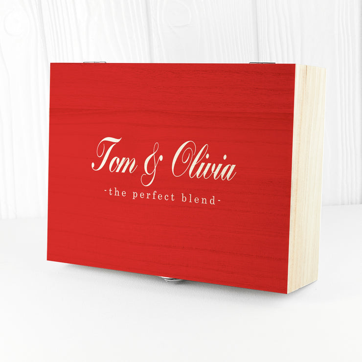 Personalised Couple's Perfect Blend Filled Tea Box | Treat Republic