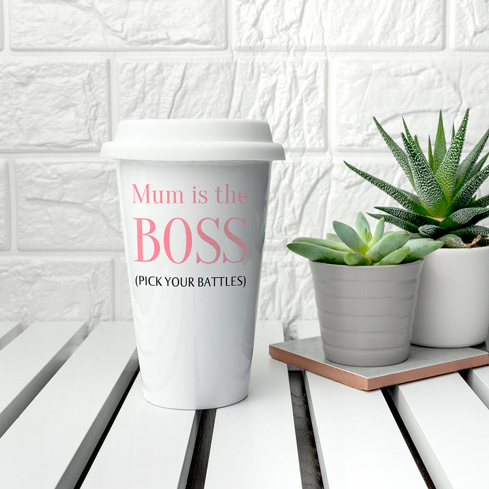 Personalised The Boss Travel Mug | Drinkware Keepsake | Treat Republic