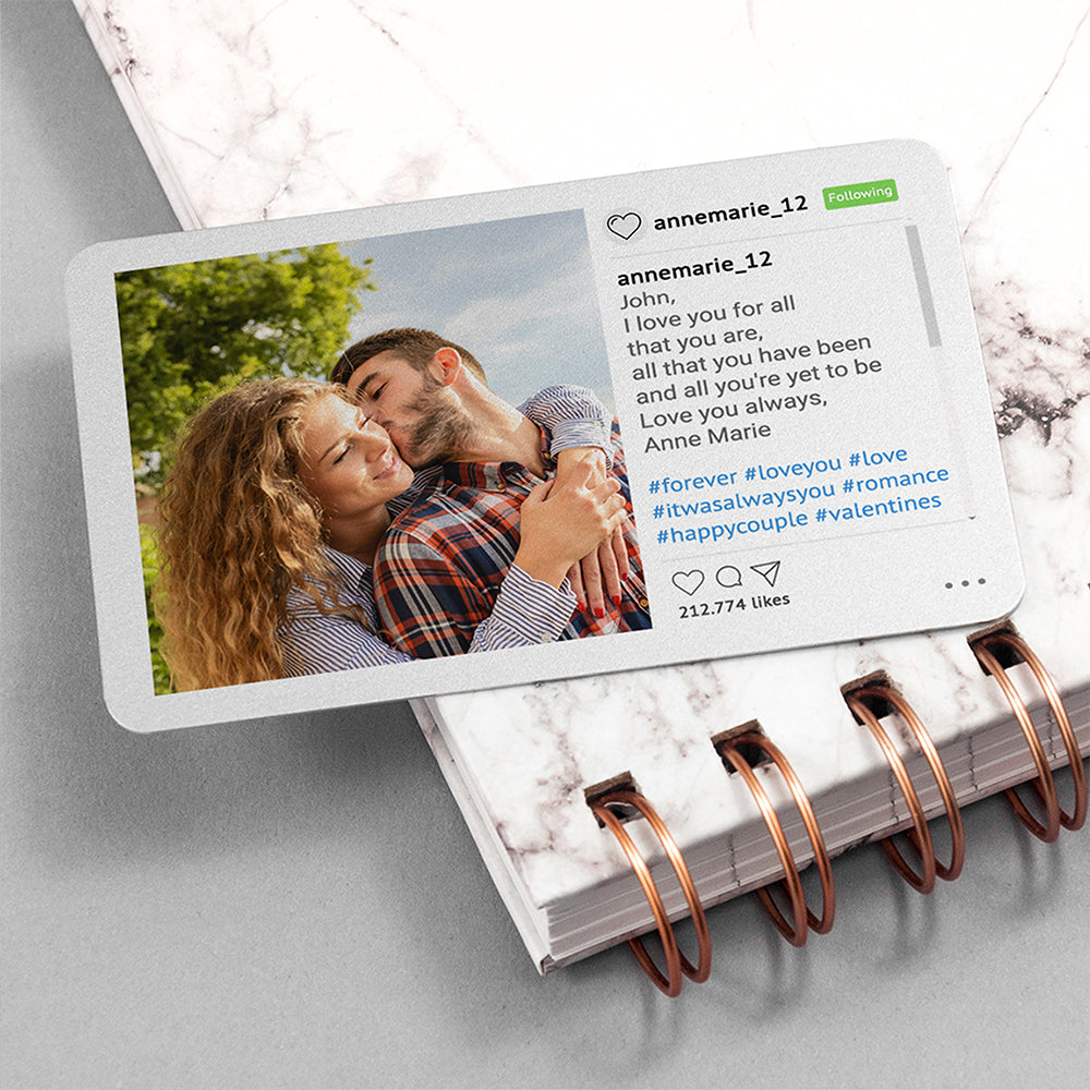 Personalised Walletgram Metal Keepsake | Wallet Insert | Treat Republic